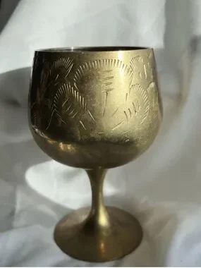 Source Unknown | Dining | Brass Etched Goblet Renaissance Fair ...